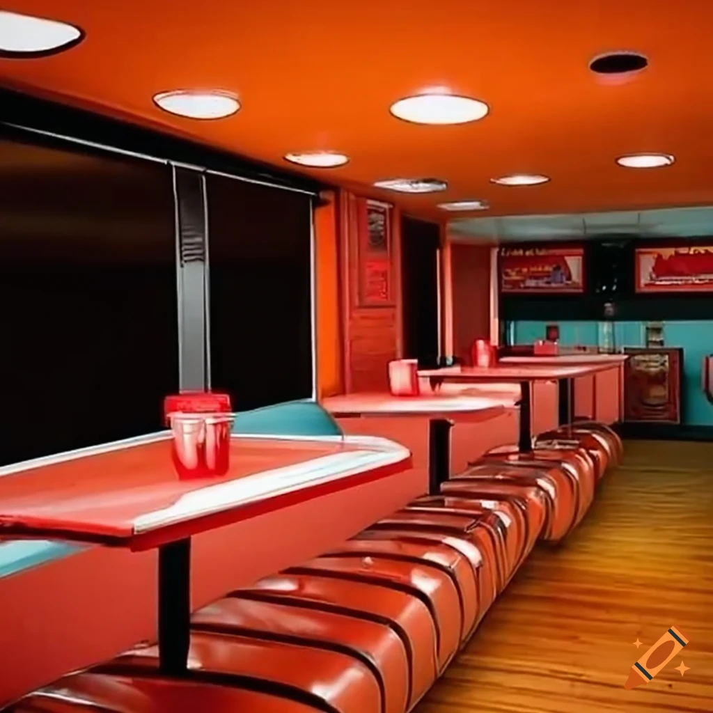 A drive inn diner in orange