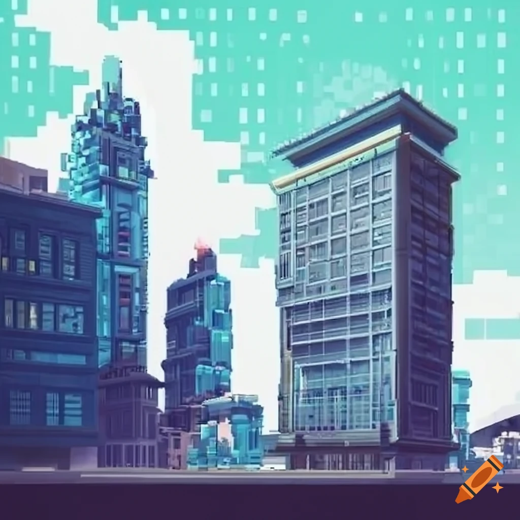 Detailed pixel building