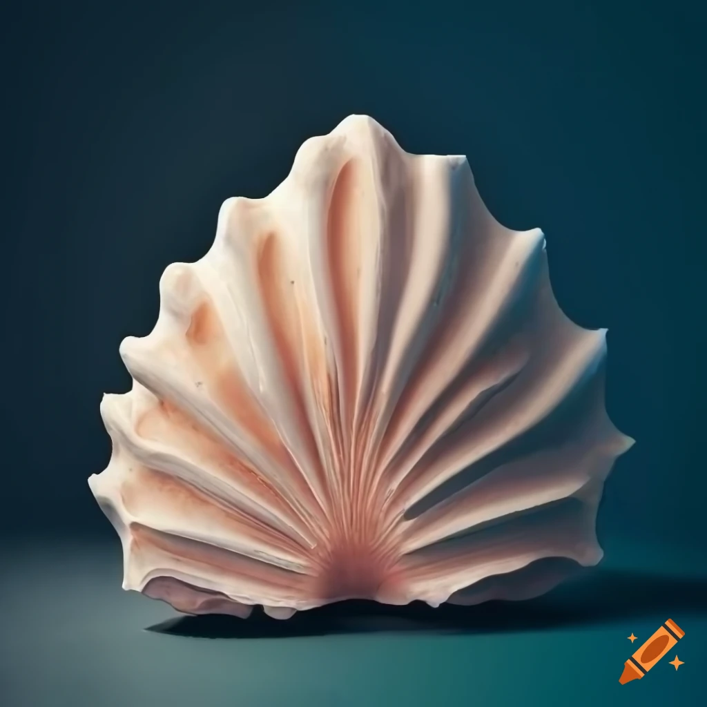 Plaster abstract sea shell parametric on Craiyon