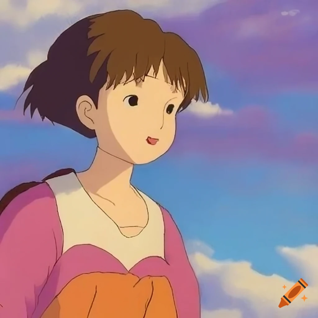 Princess of spring flowers painted by hayao miyazaki in studio ghibli ...