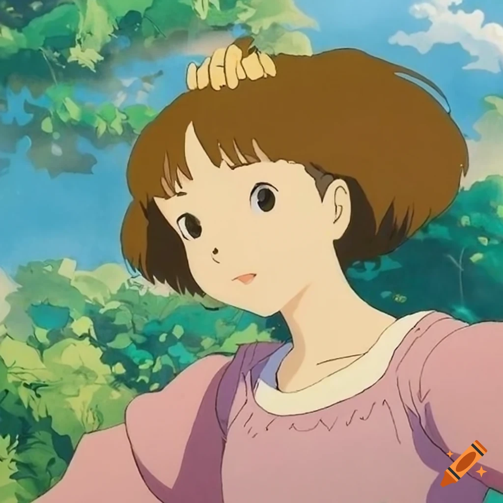 Princess of Spring Flowers painted by Hayao Miyazaki in Studio Ghibli ...