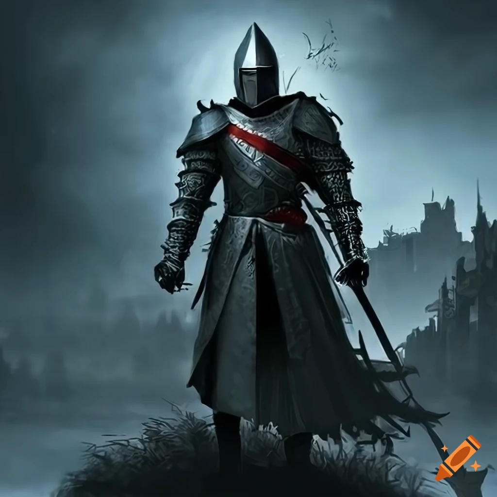 Medieval dark knight on Craiyon