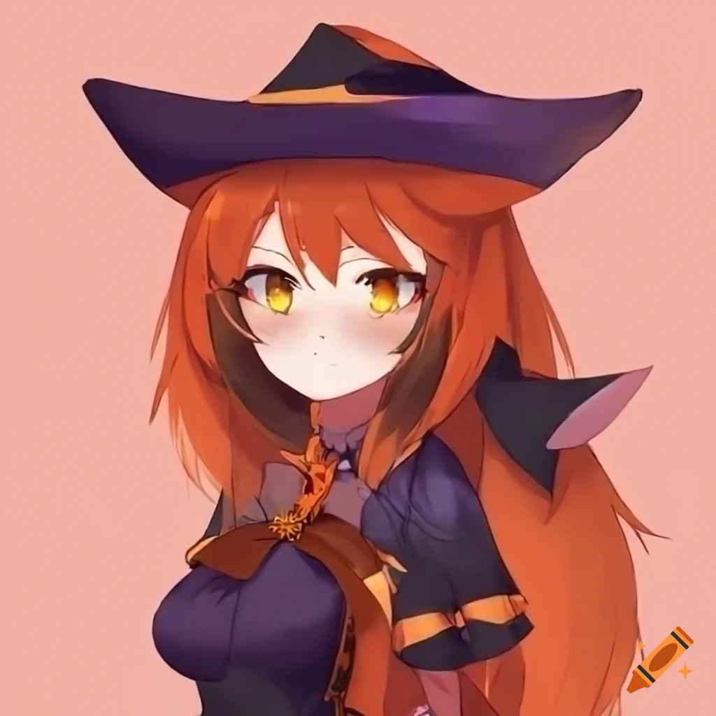 Giant Fox Witch vtuber, Dark orange Hair, Big Fluffy Tail , Cute,Full ...