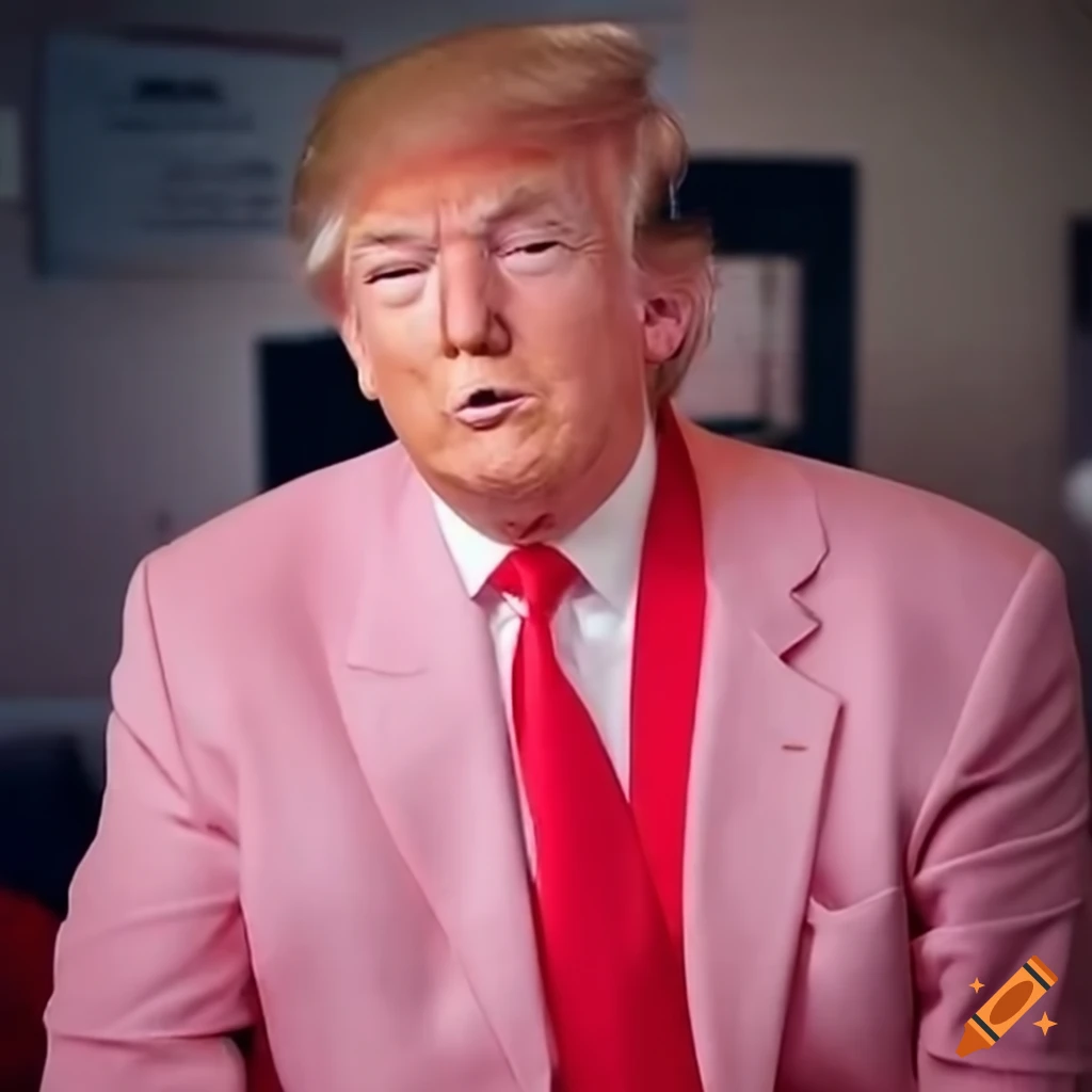 Donald trump wearing a pretty pink dress in a mcdonalds parking lot on ...