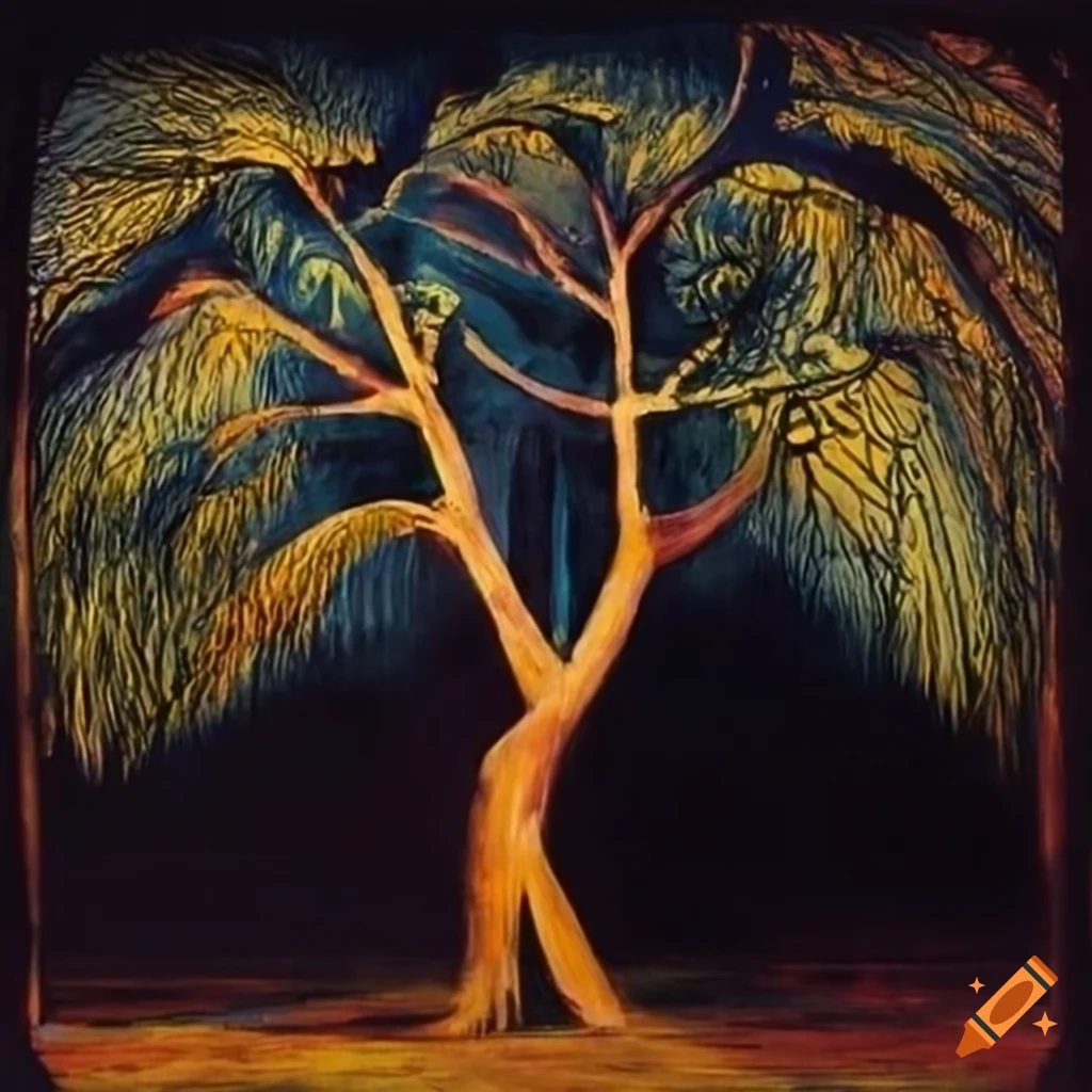 Dancing trees at night by picasso