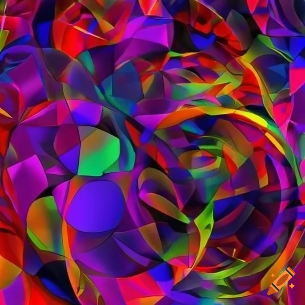 A mesmerizing geometric pattern with vibrant colors