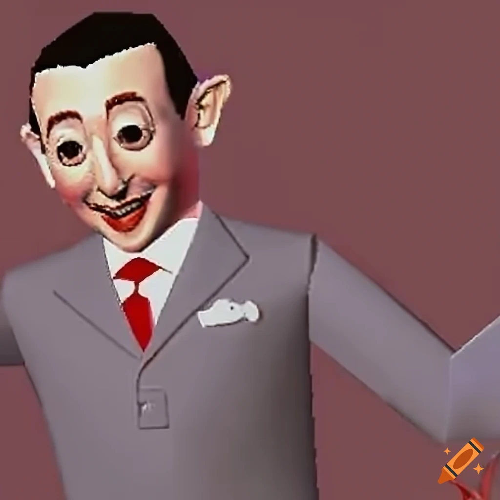 Nintendo 64 render of pee-wee herman on Craiyon