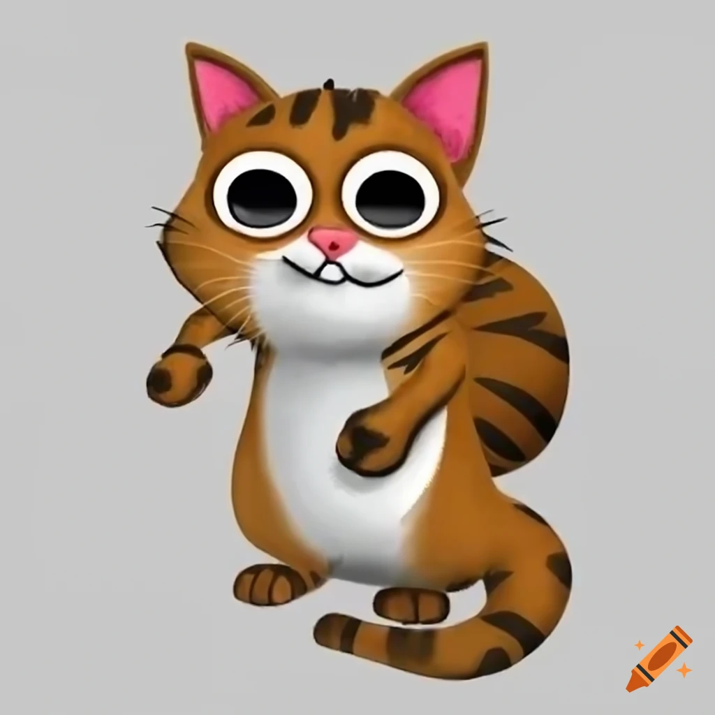 2d animated cat character
