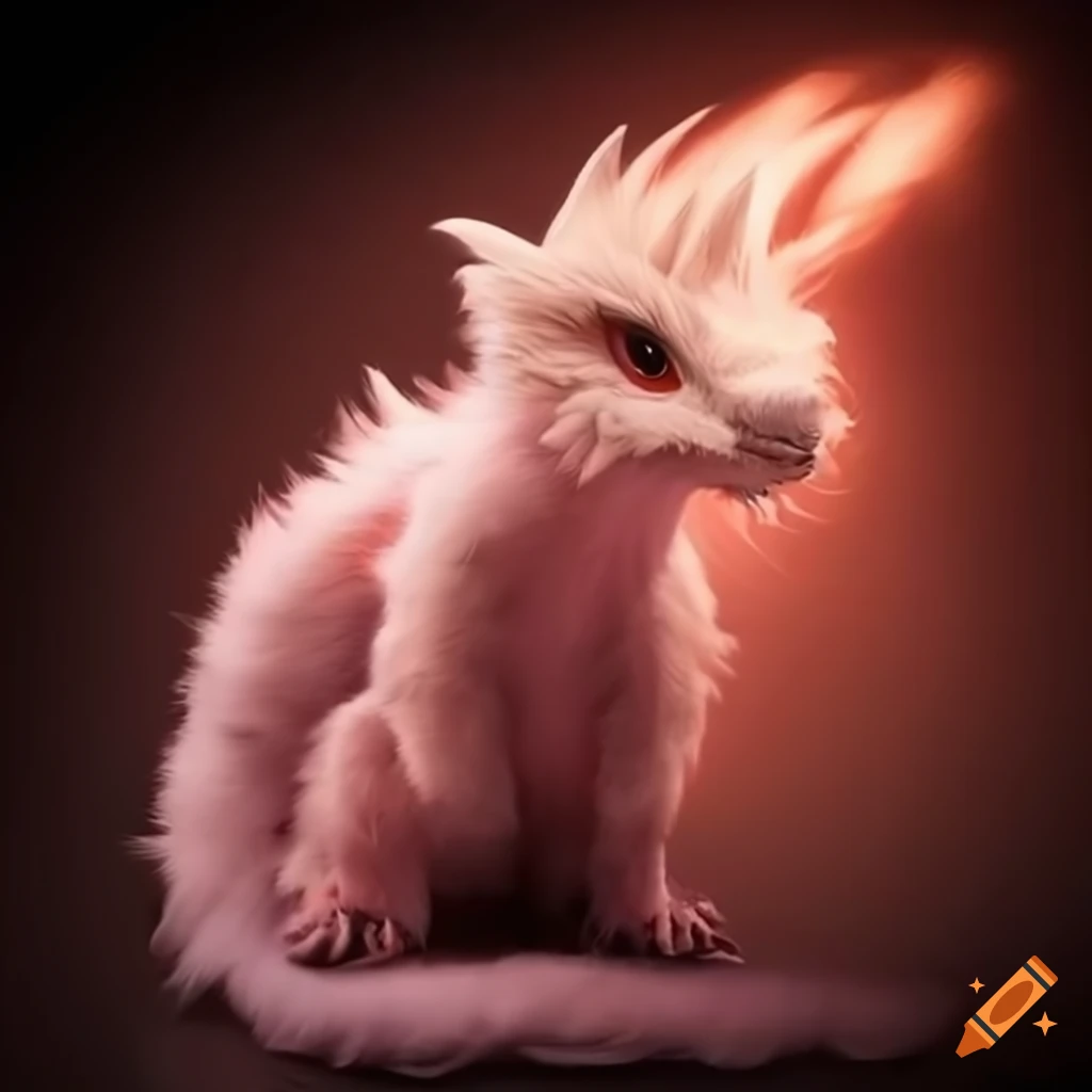 Furry fluffy dragon on Craiyon