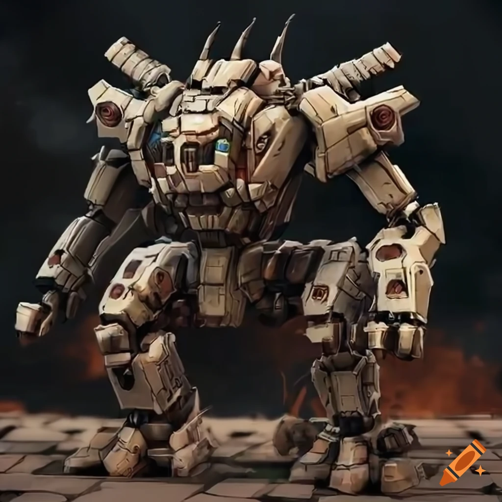 Massive mech, dragon on Craiyon