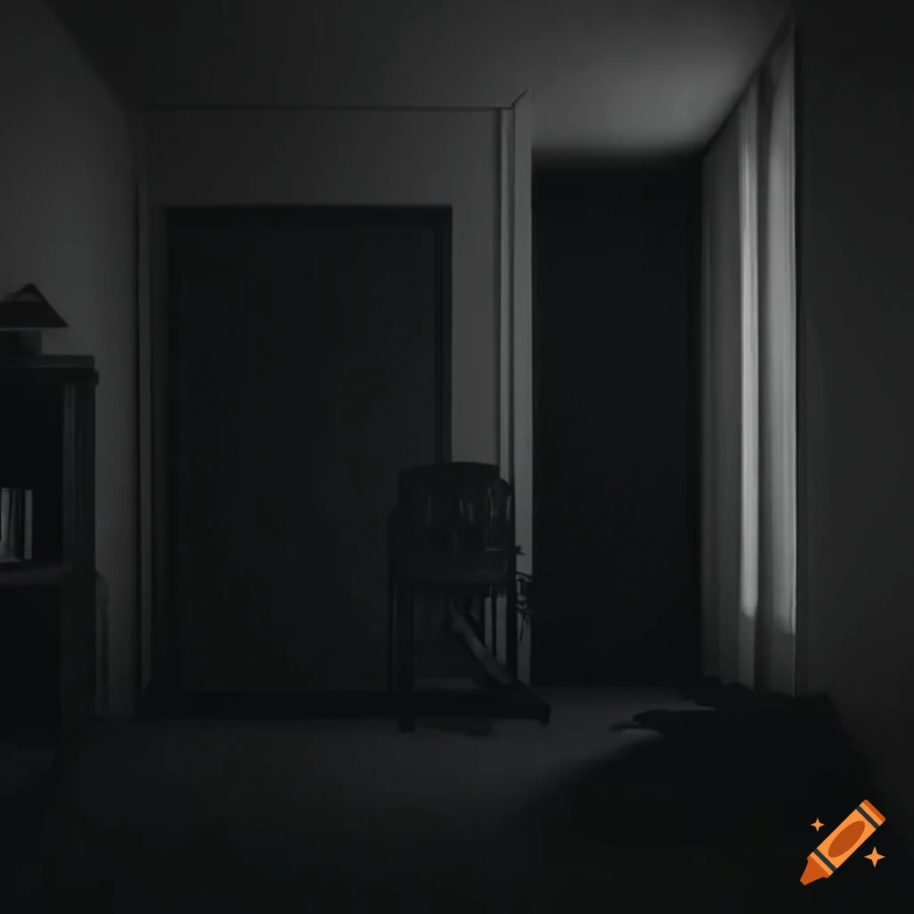 Dark depressing introspective room on Craiyon