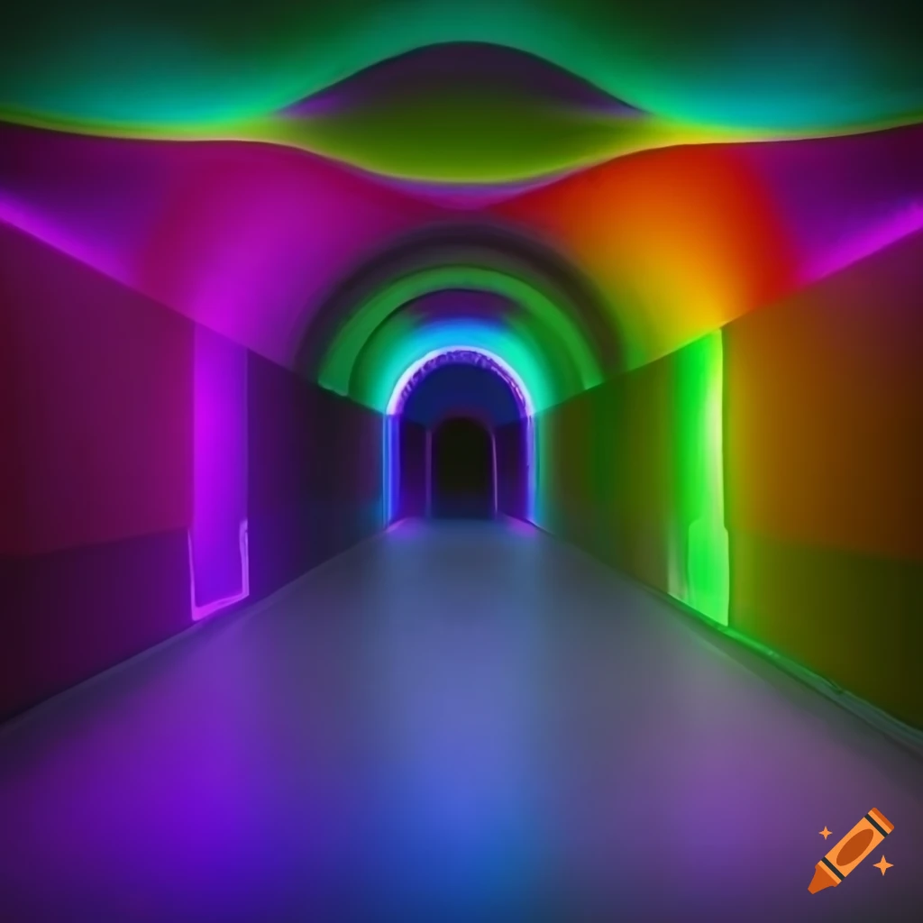 Funky technicolor liminal space