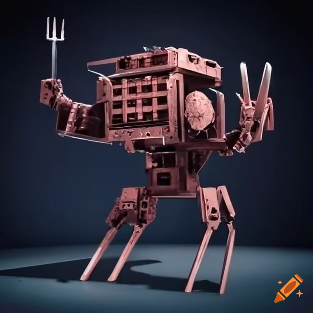 Weird battlebot with big forks and long rake