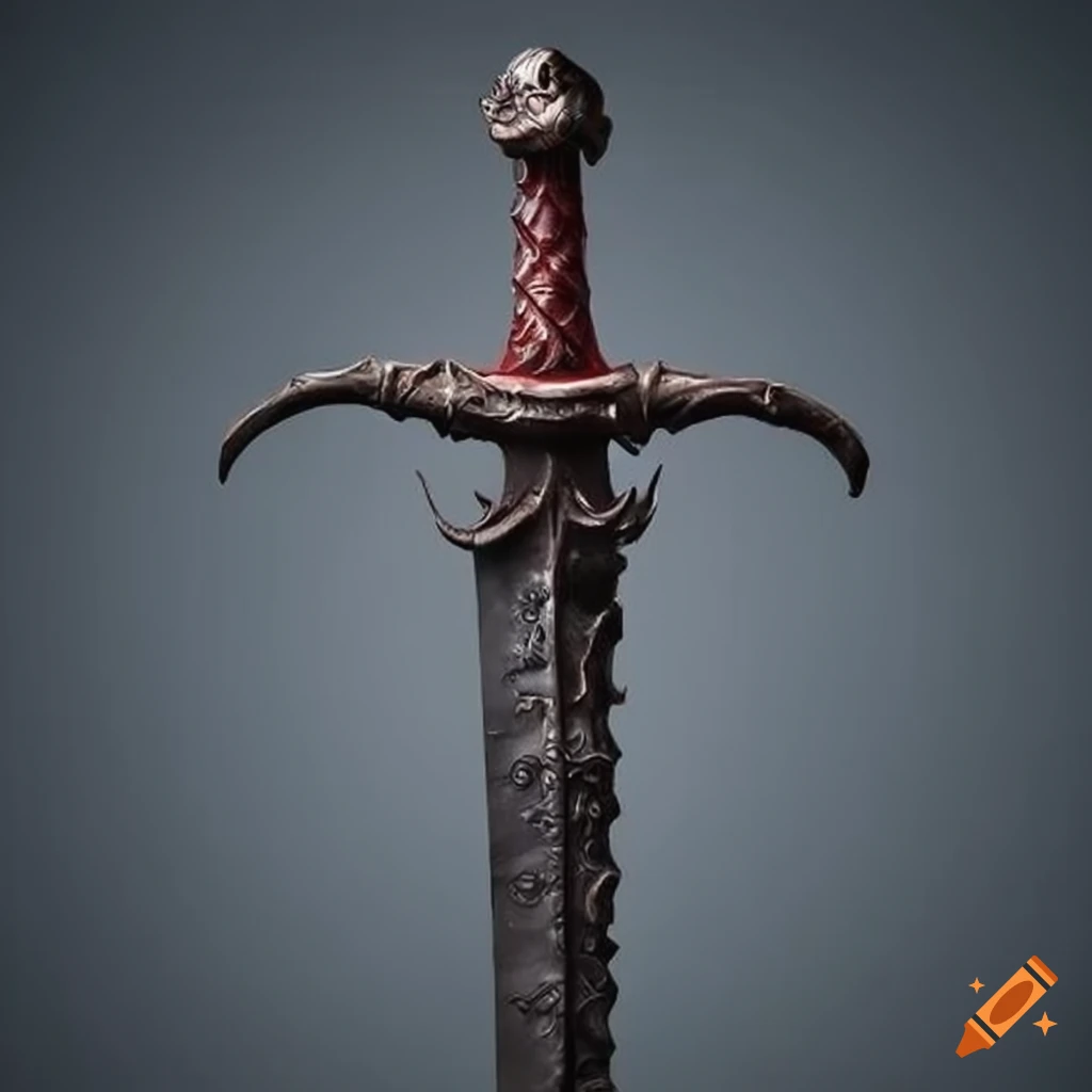 A blood iron sword on Craiyon