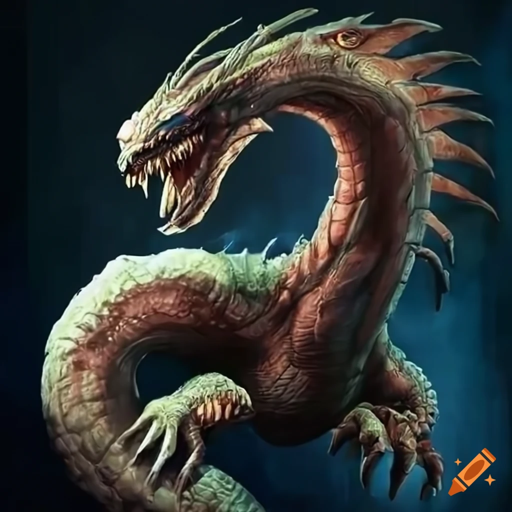 Giant hydra monster on Craiyon