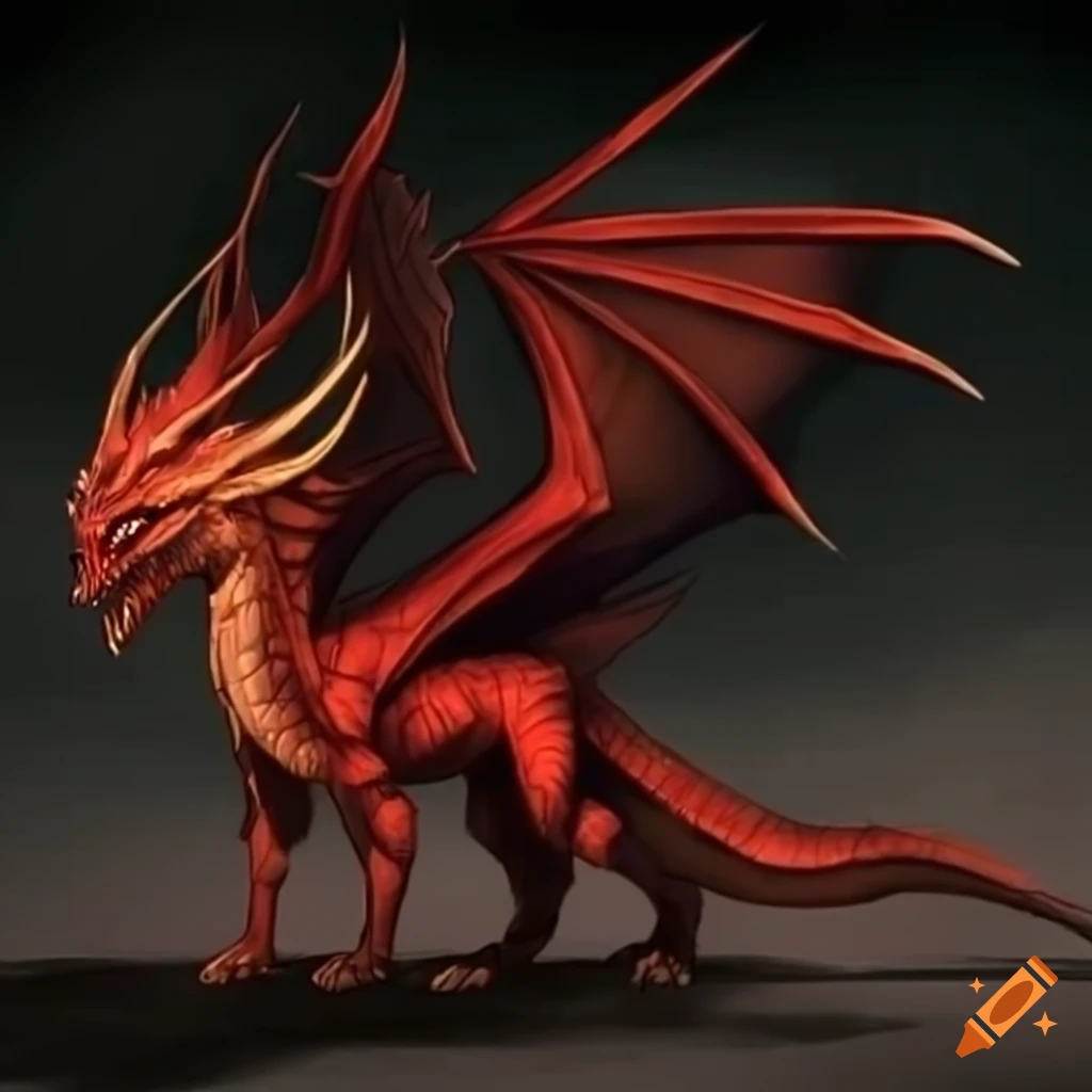 Full body dragon designs, side view on Craiyon