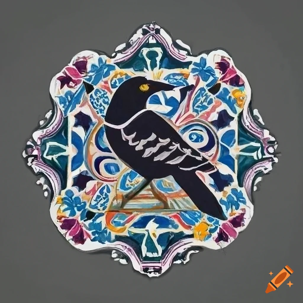 Traditional Pennsylvania Dutch hex sign with thick black outlines ...