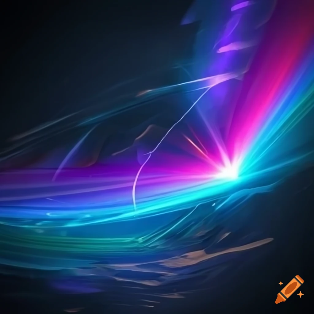 Cool laser background rainbow dark on Craiyon