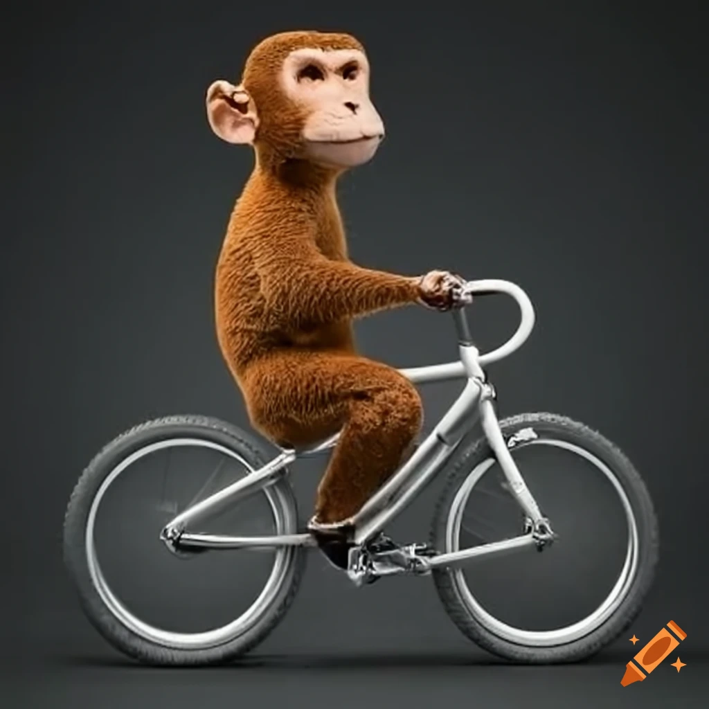 Cool monkey on bike