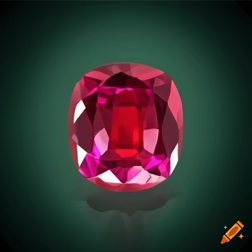 Ruby gem icon art nouveau style