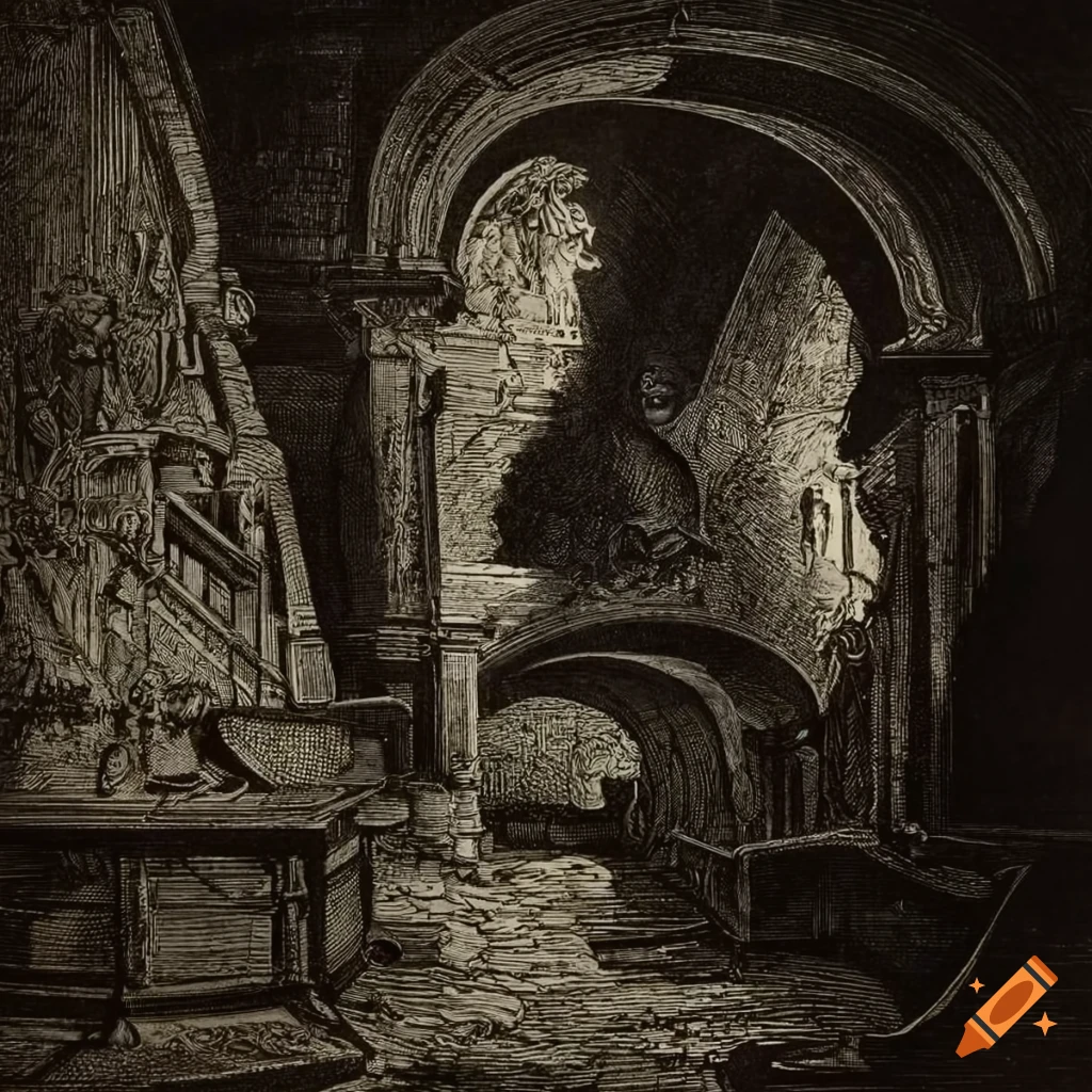 Anamorphic_top_view_fat_man_style_von_der_wayden_gustave_doré_william_hopper_piranesi on Craiyon