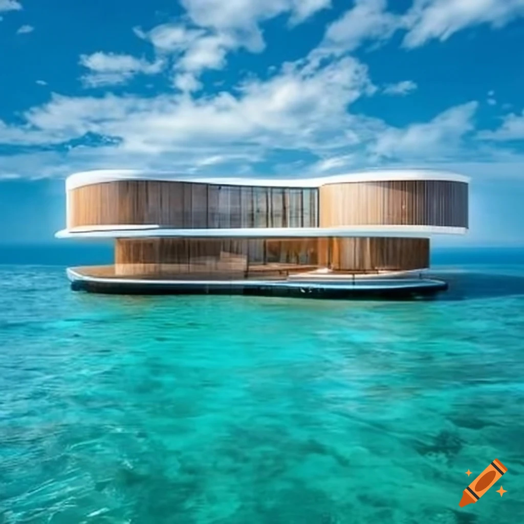 Stunning seaside resort with elegant modern architecture and vibrant ...