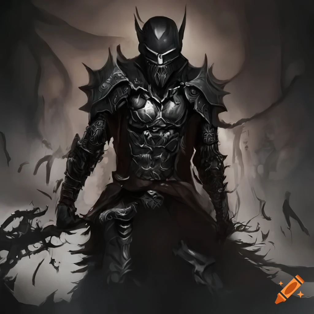 Dark fantasy knight on Craiyon