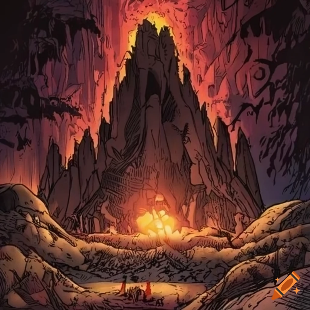Comic book panels featuring ancient norse landscapes on Craiyon