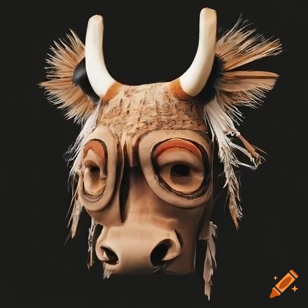 Native american spirit mask cow