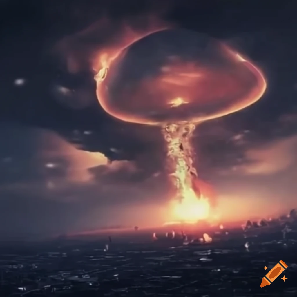 Hyper realistic, massive ufo invasion over large city, military gun fire on Craiyon