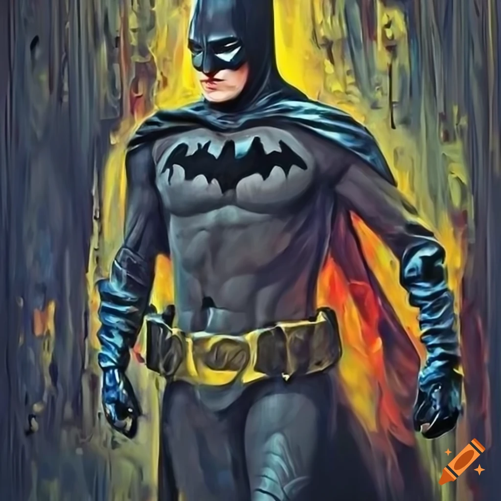 Abstract of batman in oil