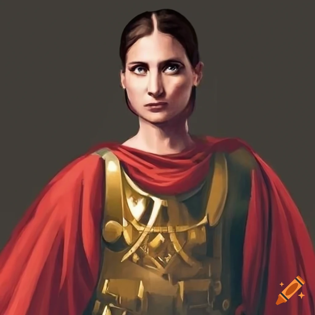 Portrait of a female guard from ancient rome on Craiyon