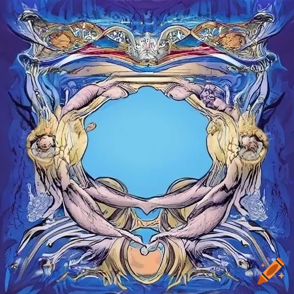 Eye-catching comic book panel frames with stunning Art Nouveau-inspired ...