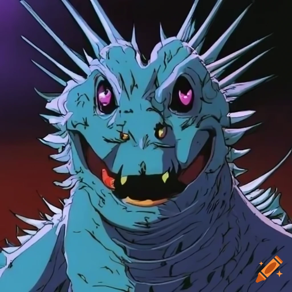 80-90's anime ova spiky creature
