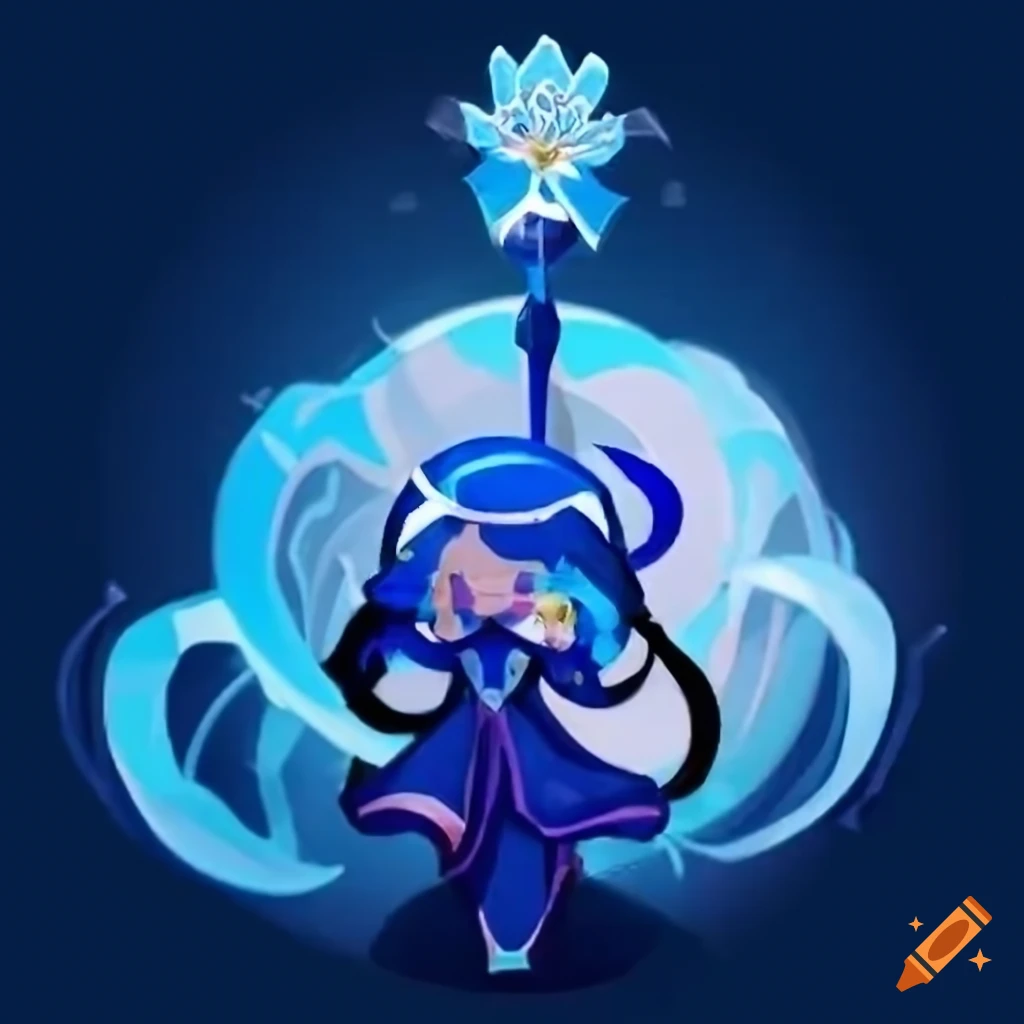 Blue spider lily cookie run weapon on Craiyon