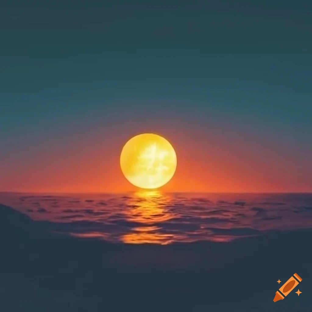 Sun at night on Craiyon