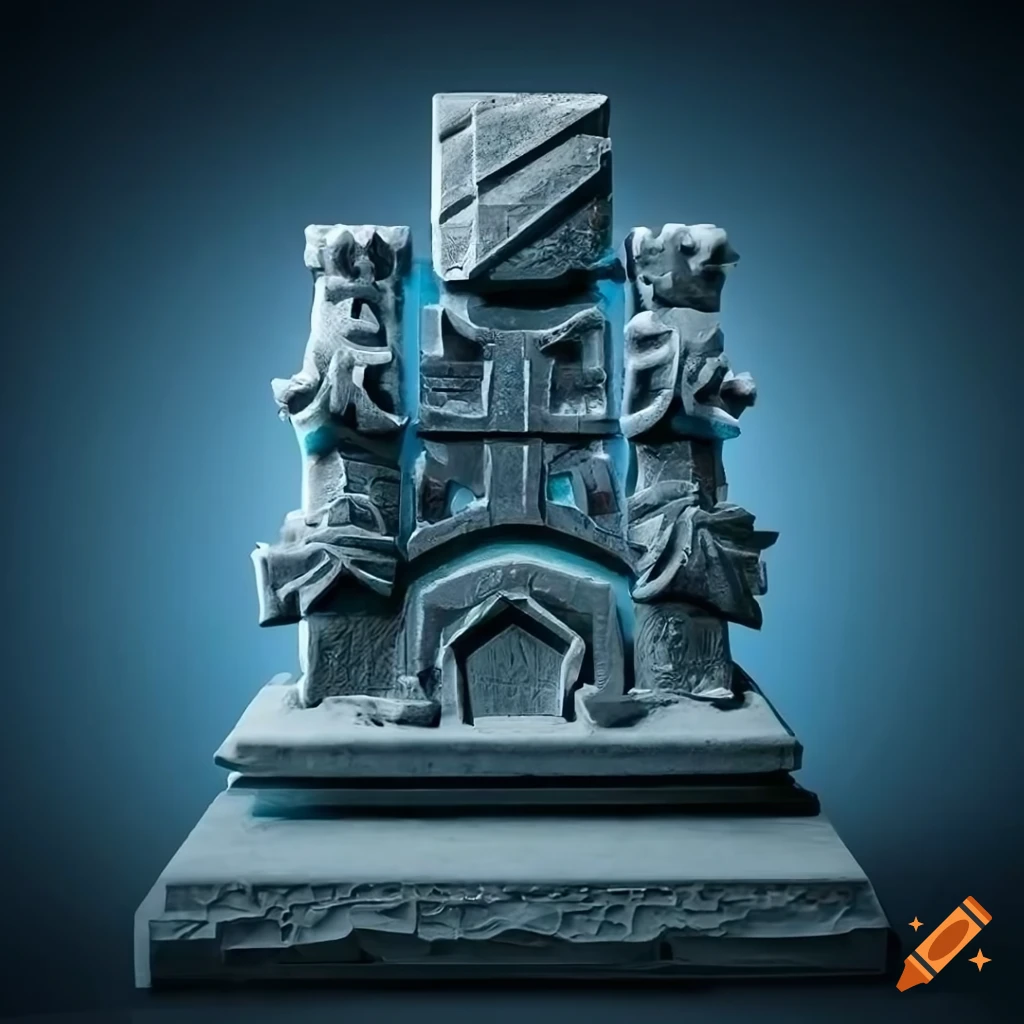 ‘🪦 Stave carving’-Style, hd Zelda game sculpture, stunning focal-depth ...