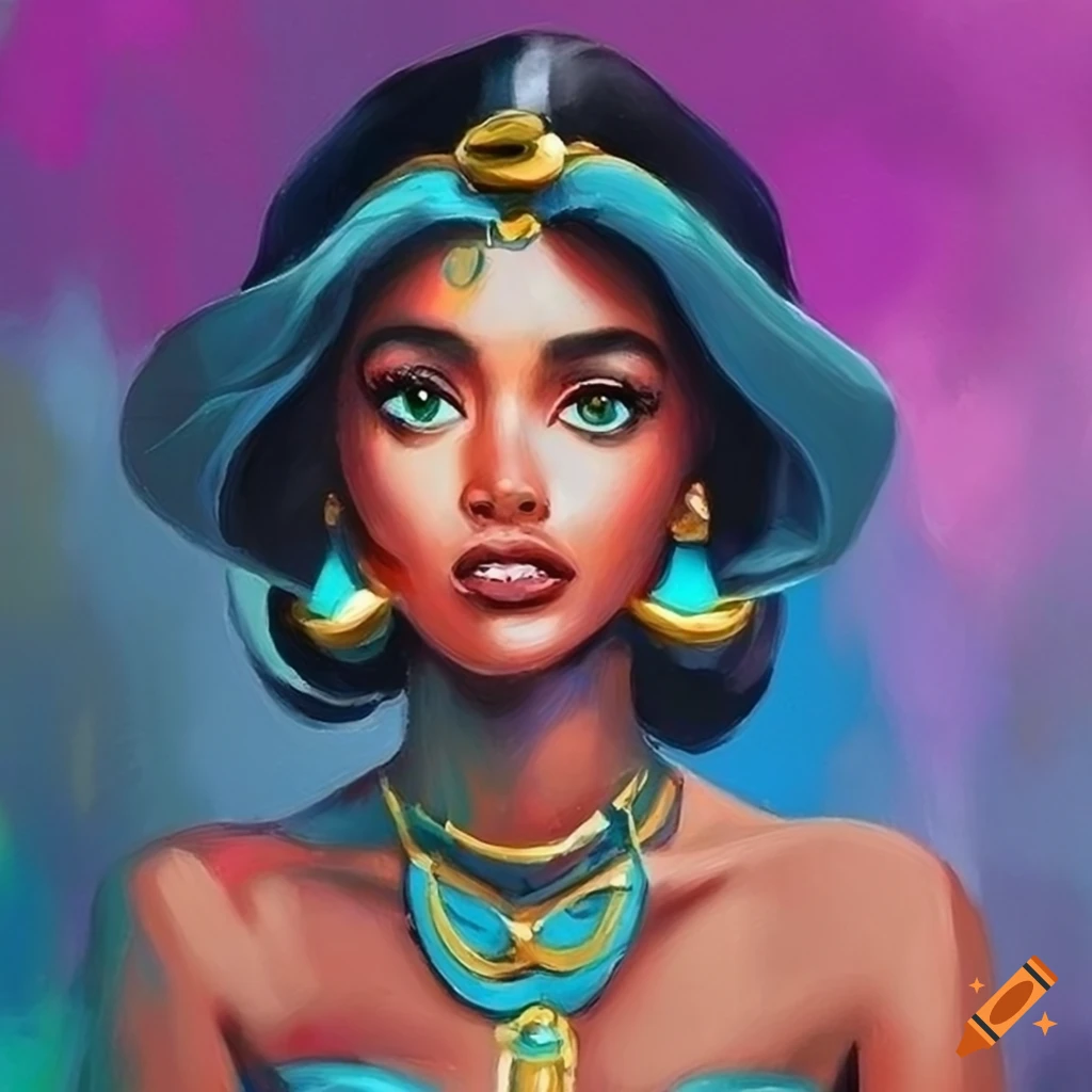 Jasmine prinsess art popart realistic oil abstract