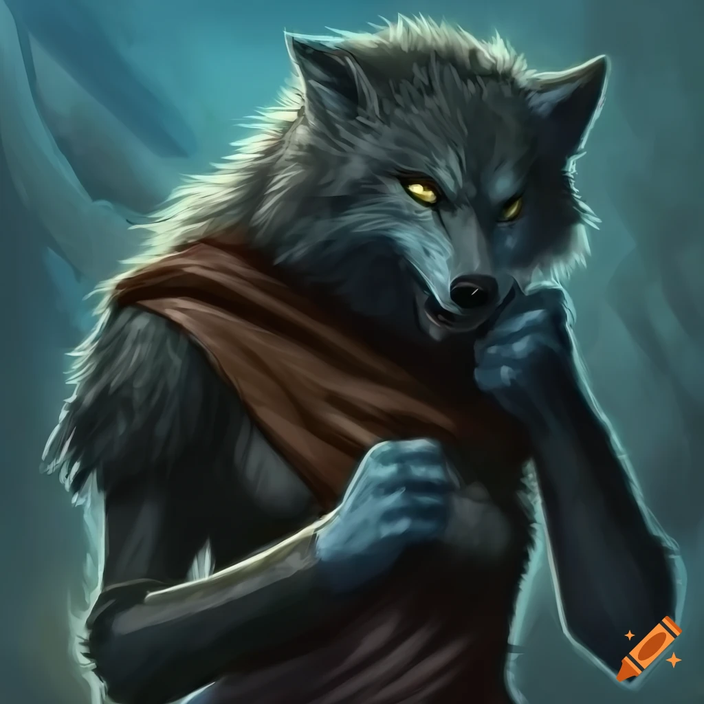 Dungeons and dragons, were wolf, wolfvolk, humanoid wolf, female, wolf ...