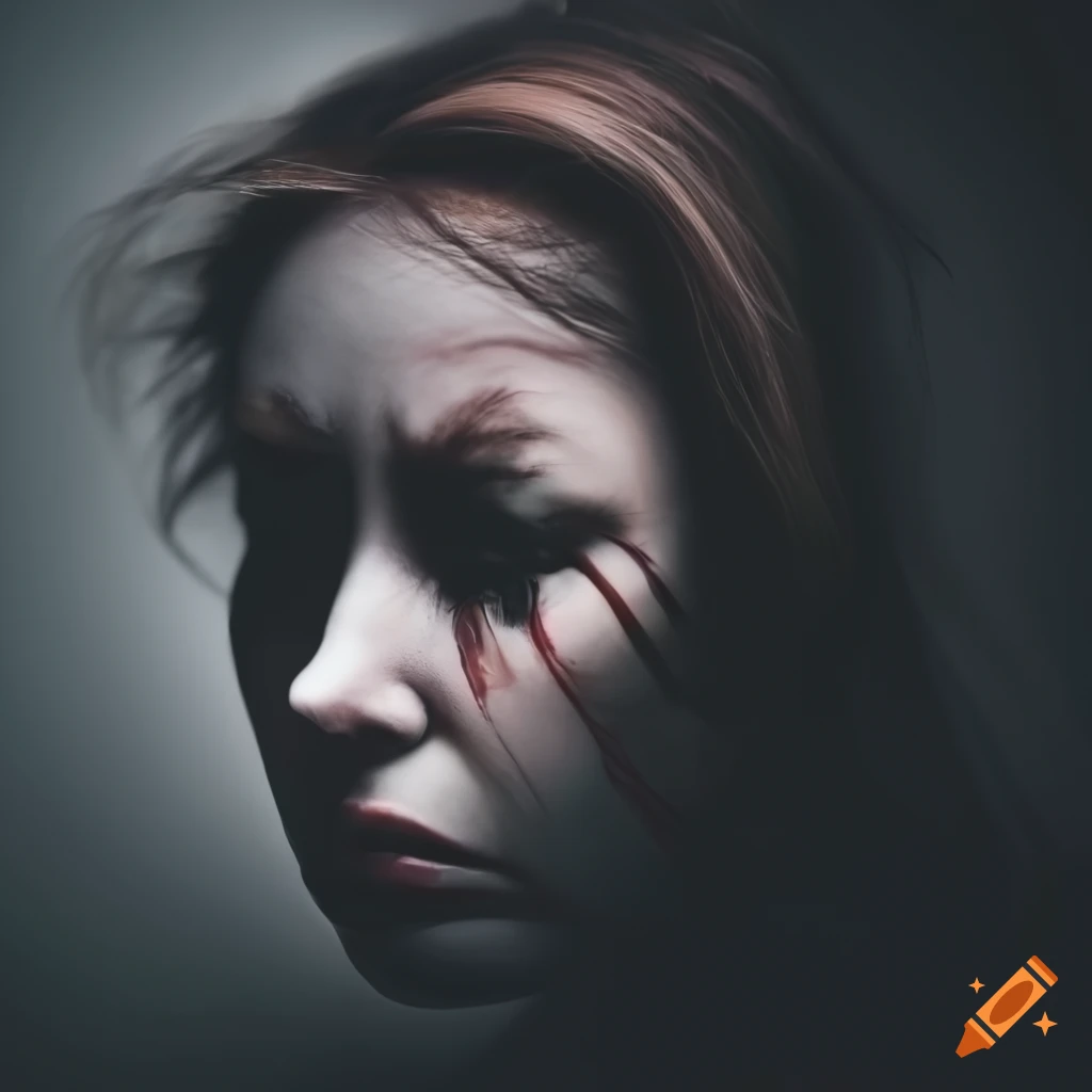 Feeling emotional pain, sadness, darkness, long exposure on Craiyon