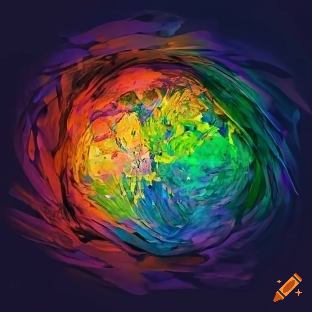 A network diagram with vibrant colors