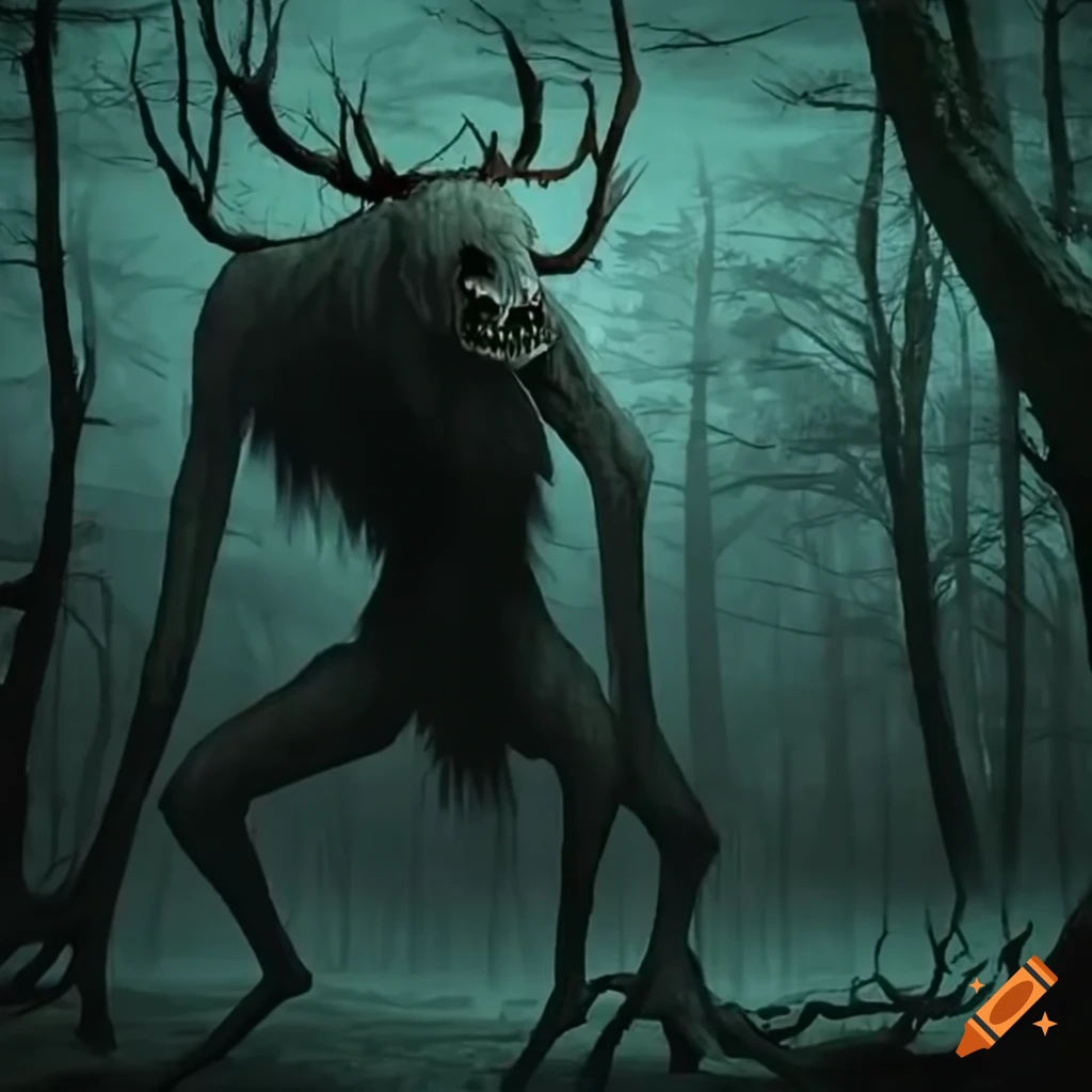 Haunted wendigo forest