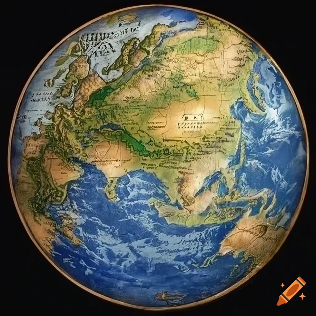 Map of Tolkien's middle earth by mike schley, An intricately detailed ...