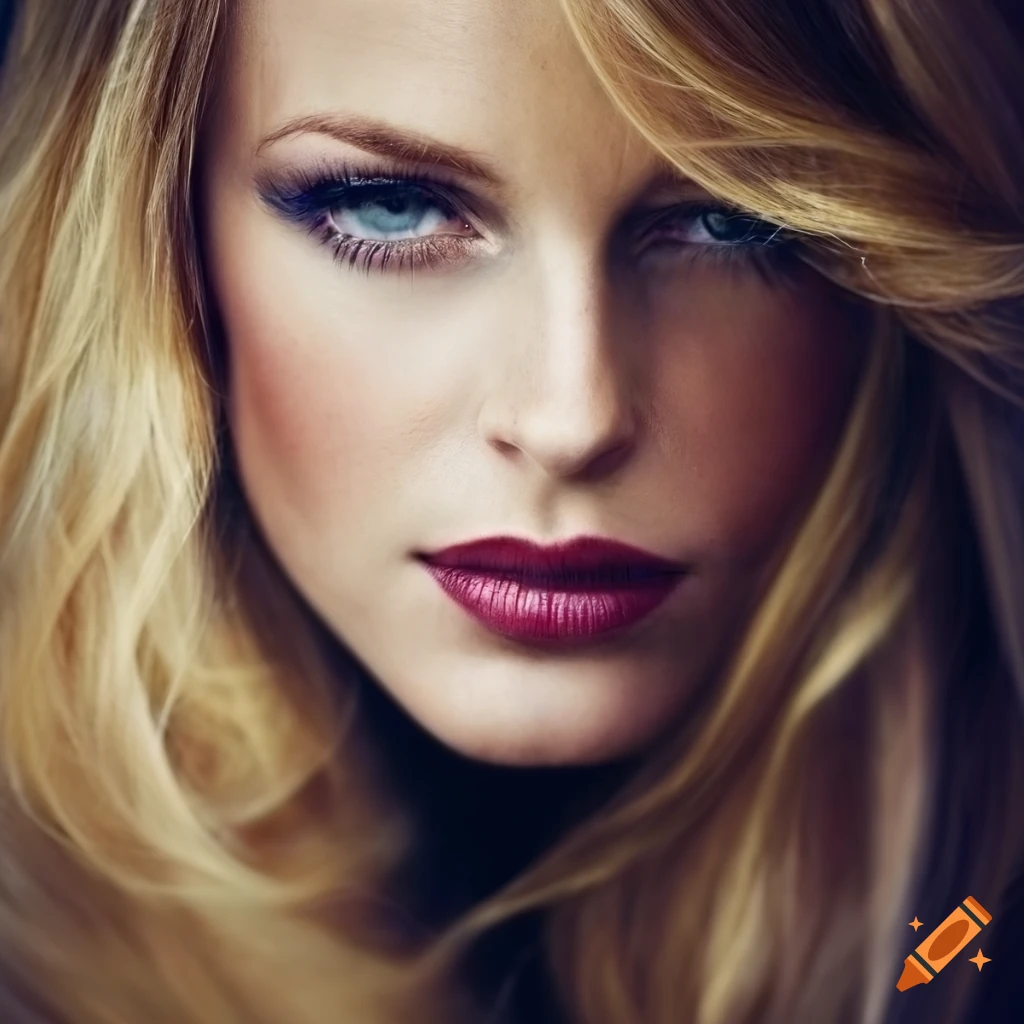 Portrait of exotic, high fashion female, extravagant, attitude, facing ...