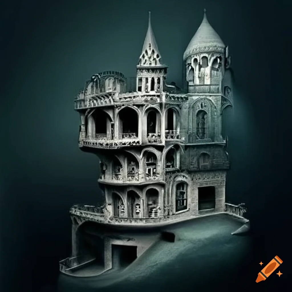 Fantastic escher surrealistic castel illusions structures architectures ...