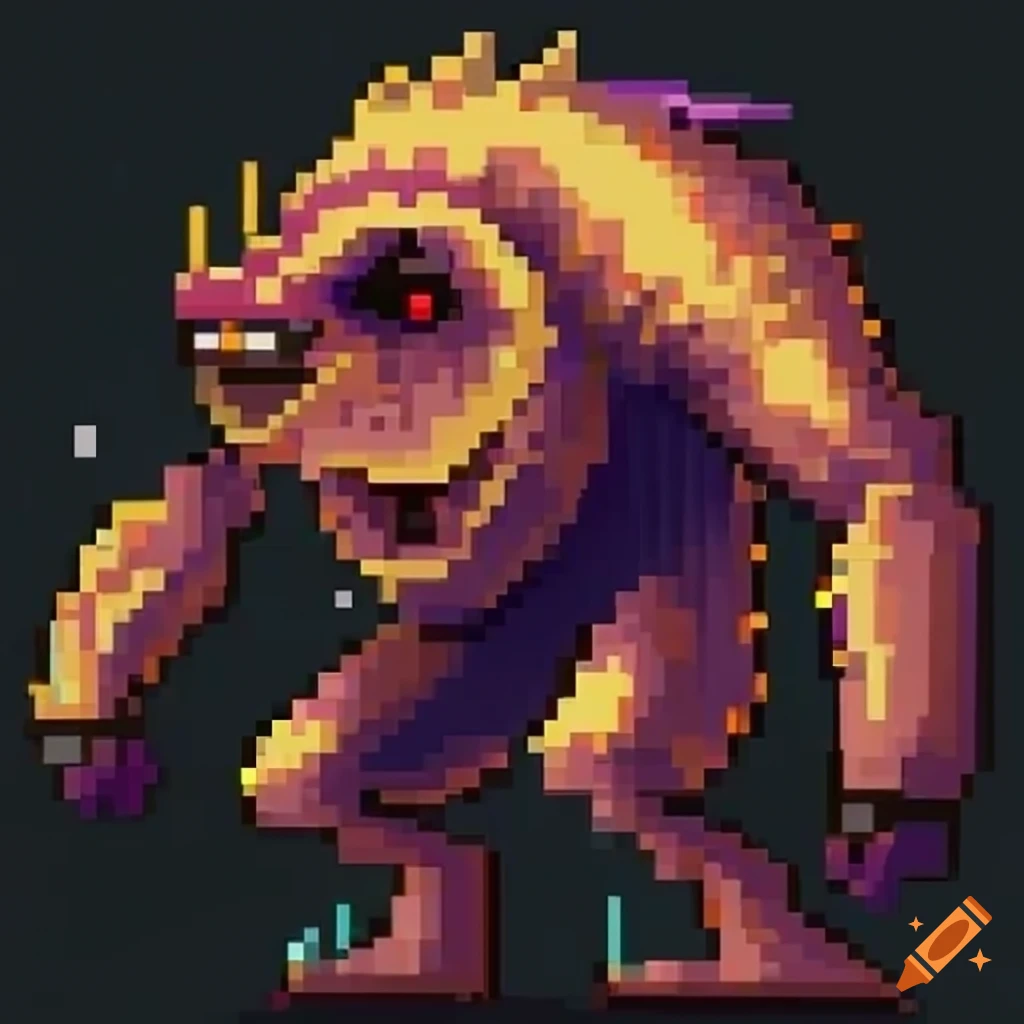 Battle pixelated creatures on Craiyon