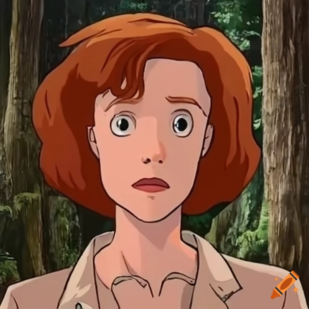Dana scully transformed into a ghibli-inspired character