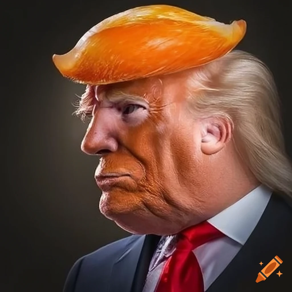 Donald trump as an orange bird on Craiyon