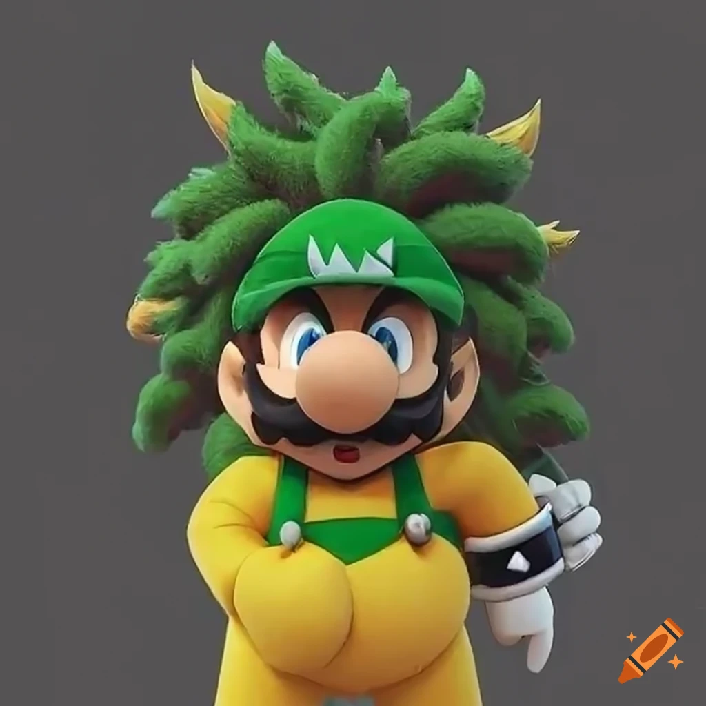 Bowser of super mario bros fame with dreadlocks on Craiyon