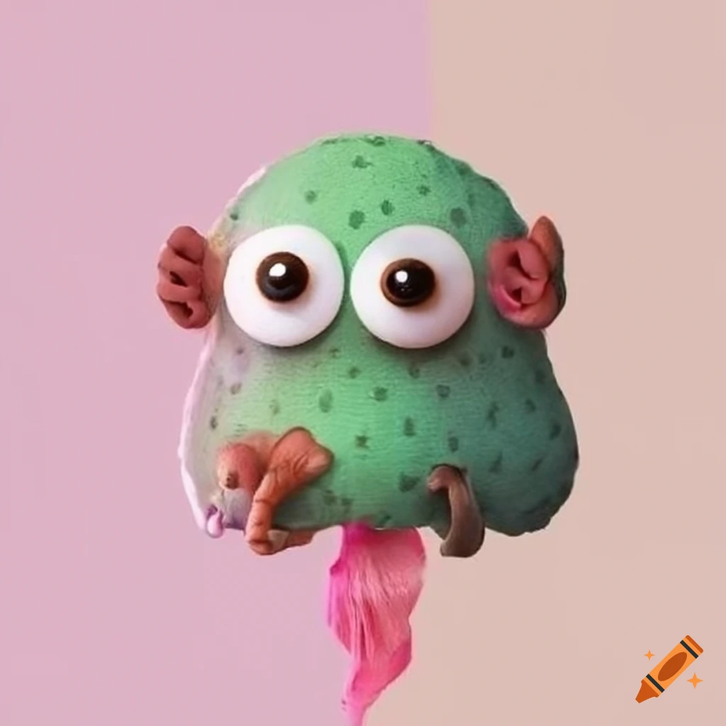 A cute little cuddly monster